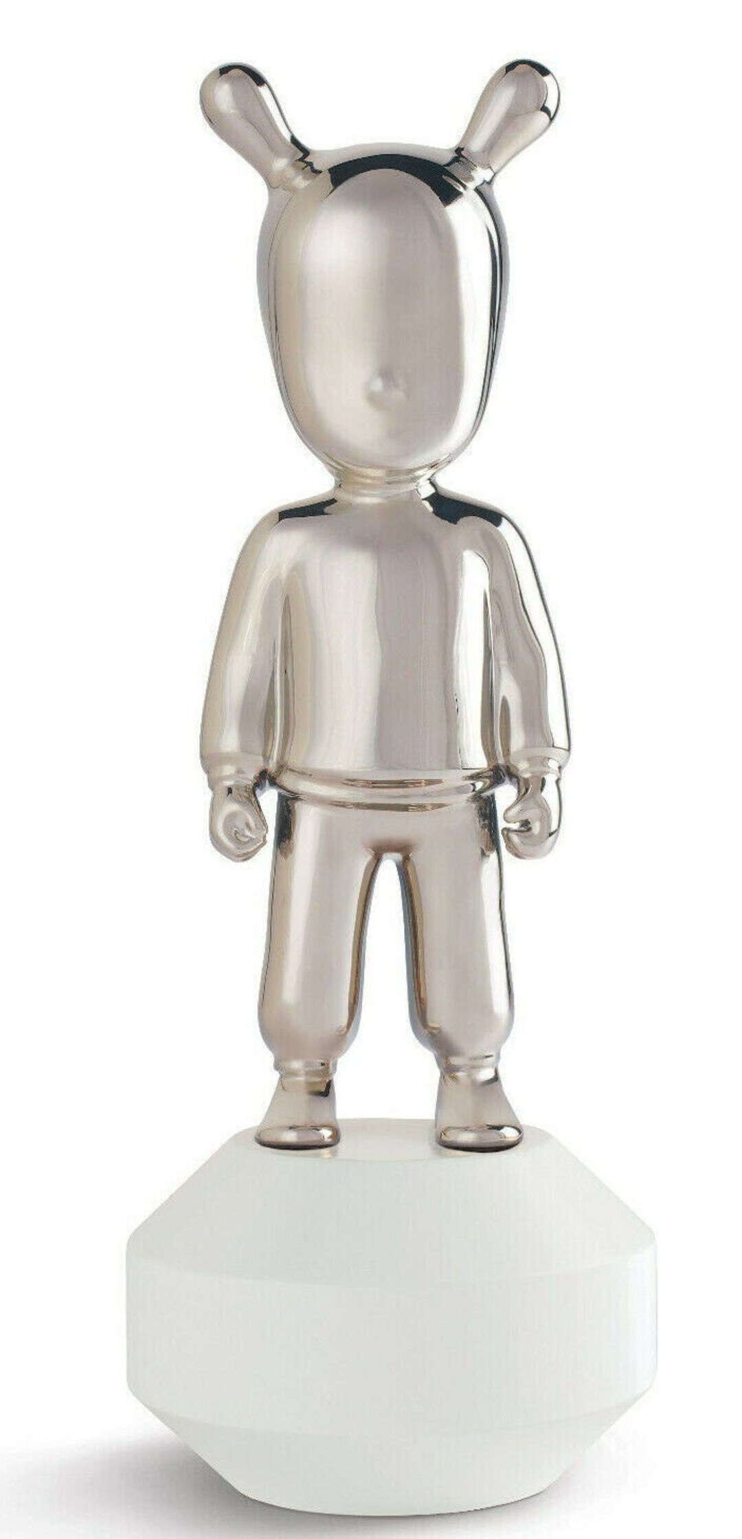 Lladro 7740 the Silver Guest Figure Small Silver Gloss Porcelain Figure ...