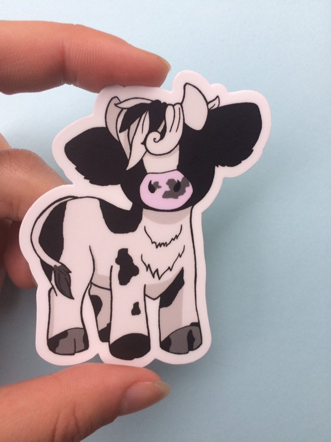 Dairy Cow Vinyl Sticker Farm Animal Gifts Painting Print Cute - Etsy