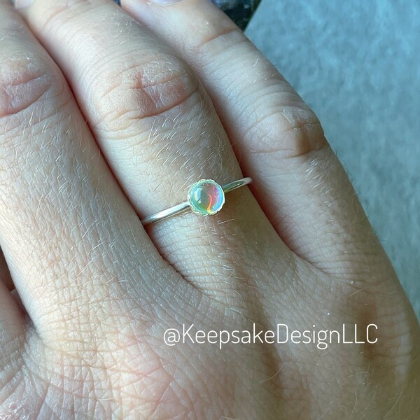 Sterling Silver Aurora Quartz Ring - Etsy