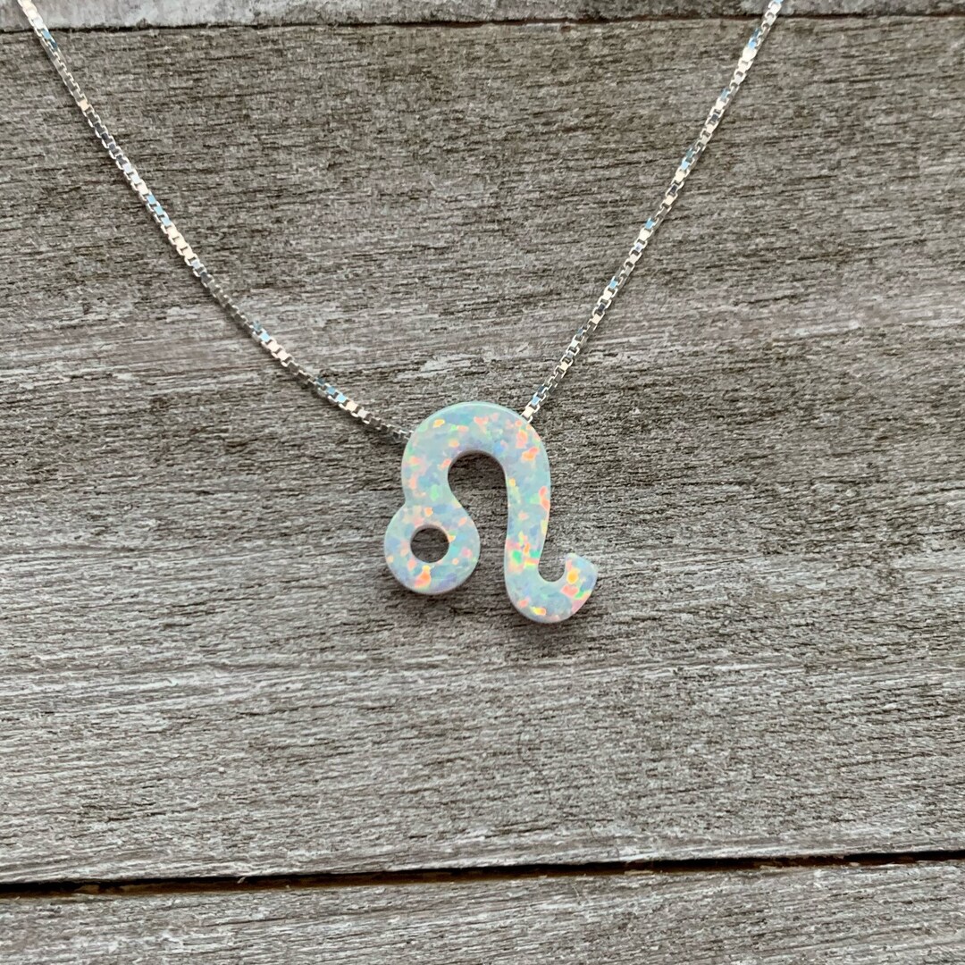 Opal Zodiac Necklace/fire Opal/dainty Leo Pendant/birthday/jewelry for ...