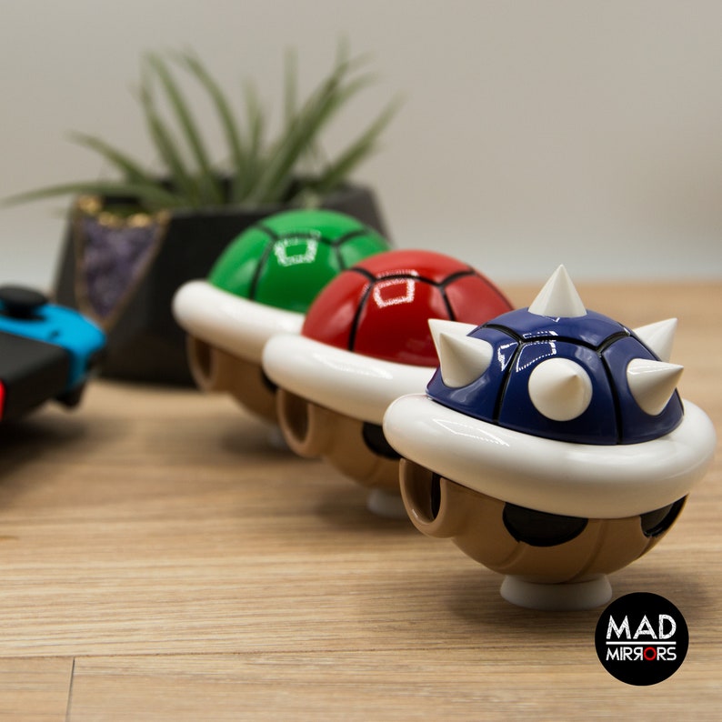 SET of 3 Mario Kart Shells to Upgrade Your TV Cabinet Your - Etsy