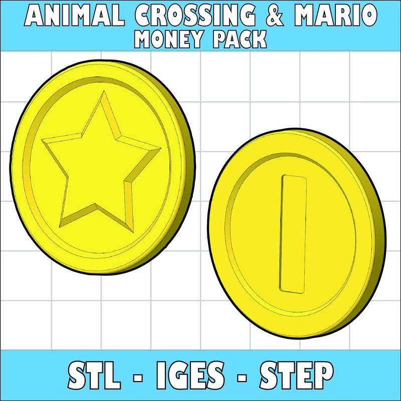 Mario Gold 3 D Coins - Etsy