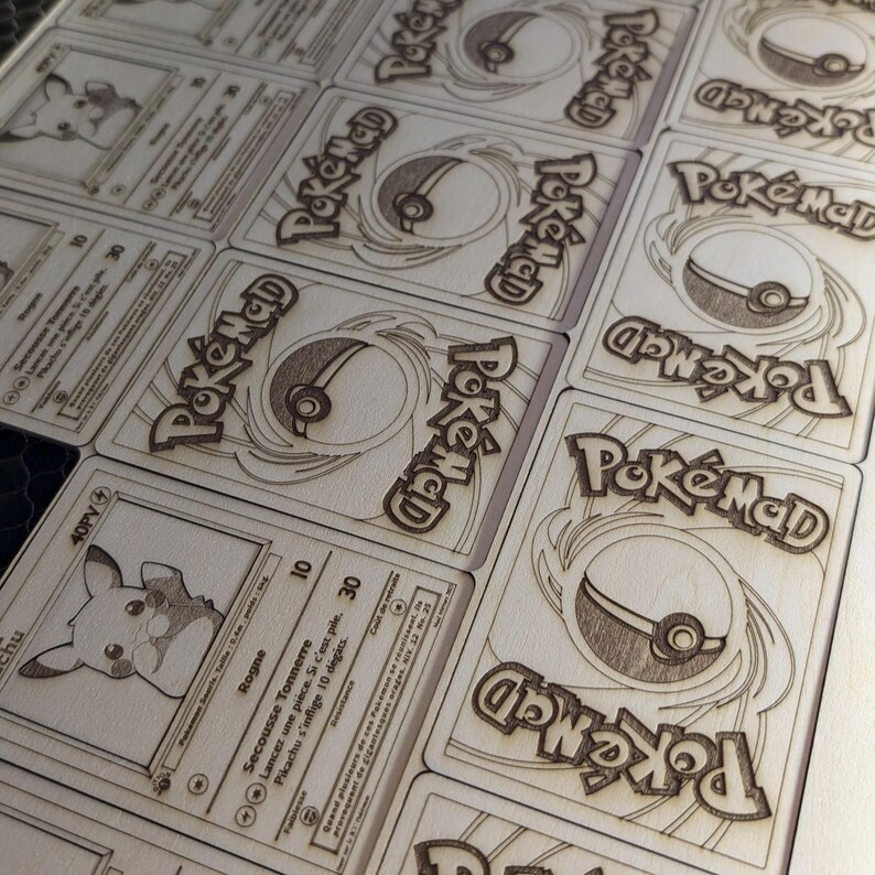 Holographic Wooden Eevee Pokémon Card — Geek Kawaii Gift for Nintendo ...