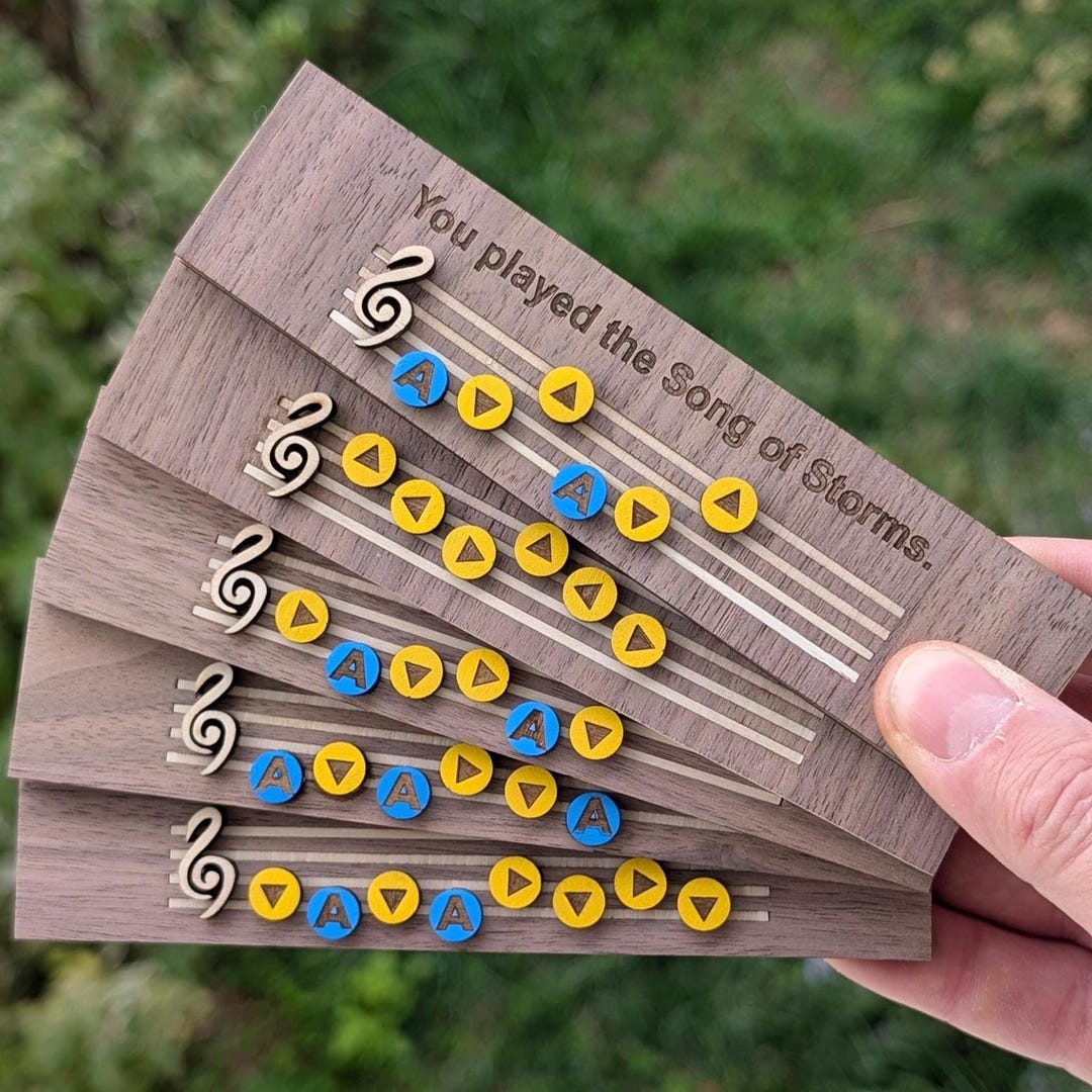 Zelda Ocarina of Time and Majora's Mask Melodies. Decorative Wooden ...