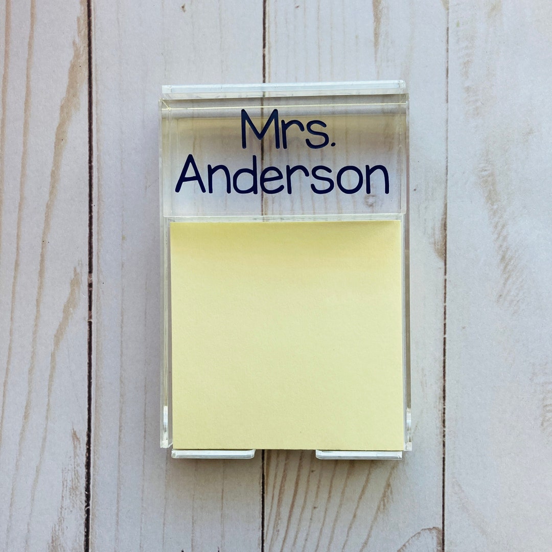 Sticky Note Pad Holder Post-it Note Holder Great Teacher - Etsy
