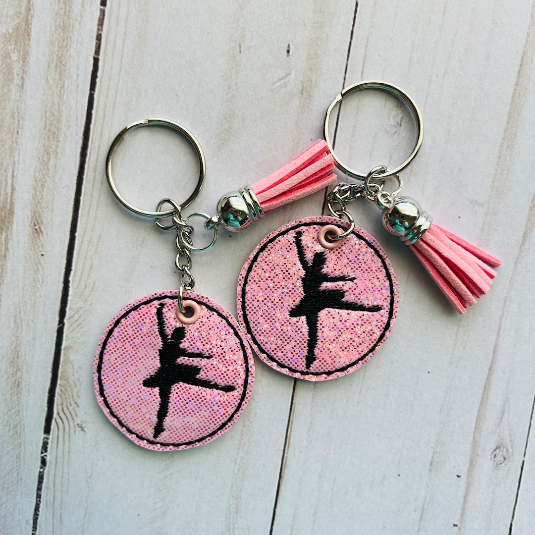 Pink Ballerina Dancer Keychain, Ballet Dancer Keychain, Dance Keychain ...