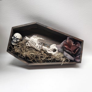 Large Funeral Floral Arrangement & Coffin Skeleton Halloween Décor ...