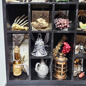 Custom Gorgeous Wooden Apothecary Shadow Box Full of Eerie Halloween ...