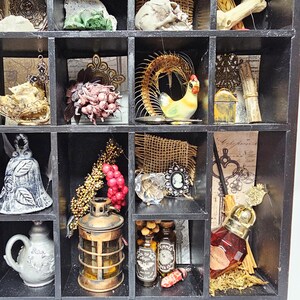 Custom Gorgeous Wooden Apothecary Shadow Box Full of Eerie Halloween ...