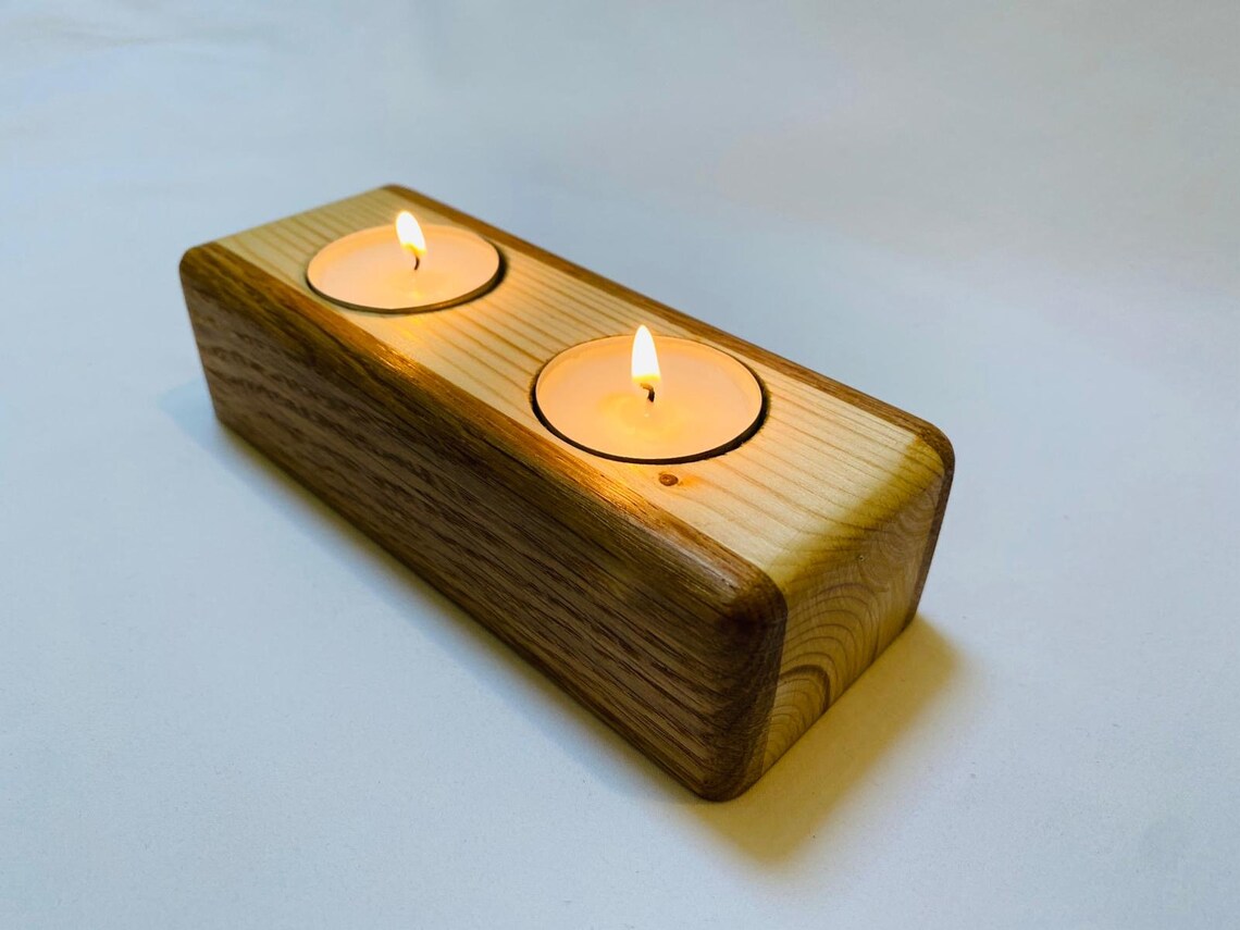 Tea Light Holder Candle light Wooden Tea Lights. | Etsy