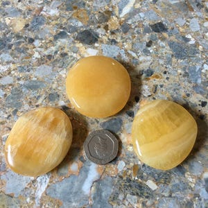 Orange Calcite Palmstone Reiki Healing CrystalSmooth Stone | Etsy