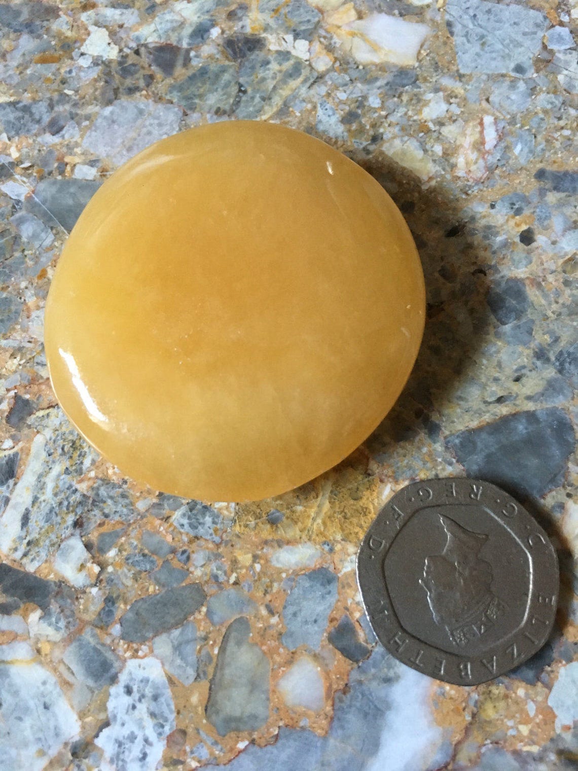 Orange Calcite Palmstone Reiki Healing CrystalSmooth Stone | Etsy