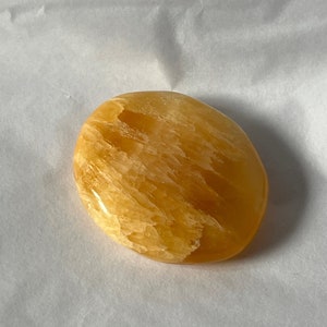 Orange Calcite Palmstone, Reiki Healing Crystal,smooth Stone, the Gift of Sunshine, Polished ...