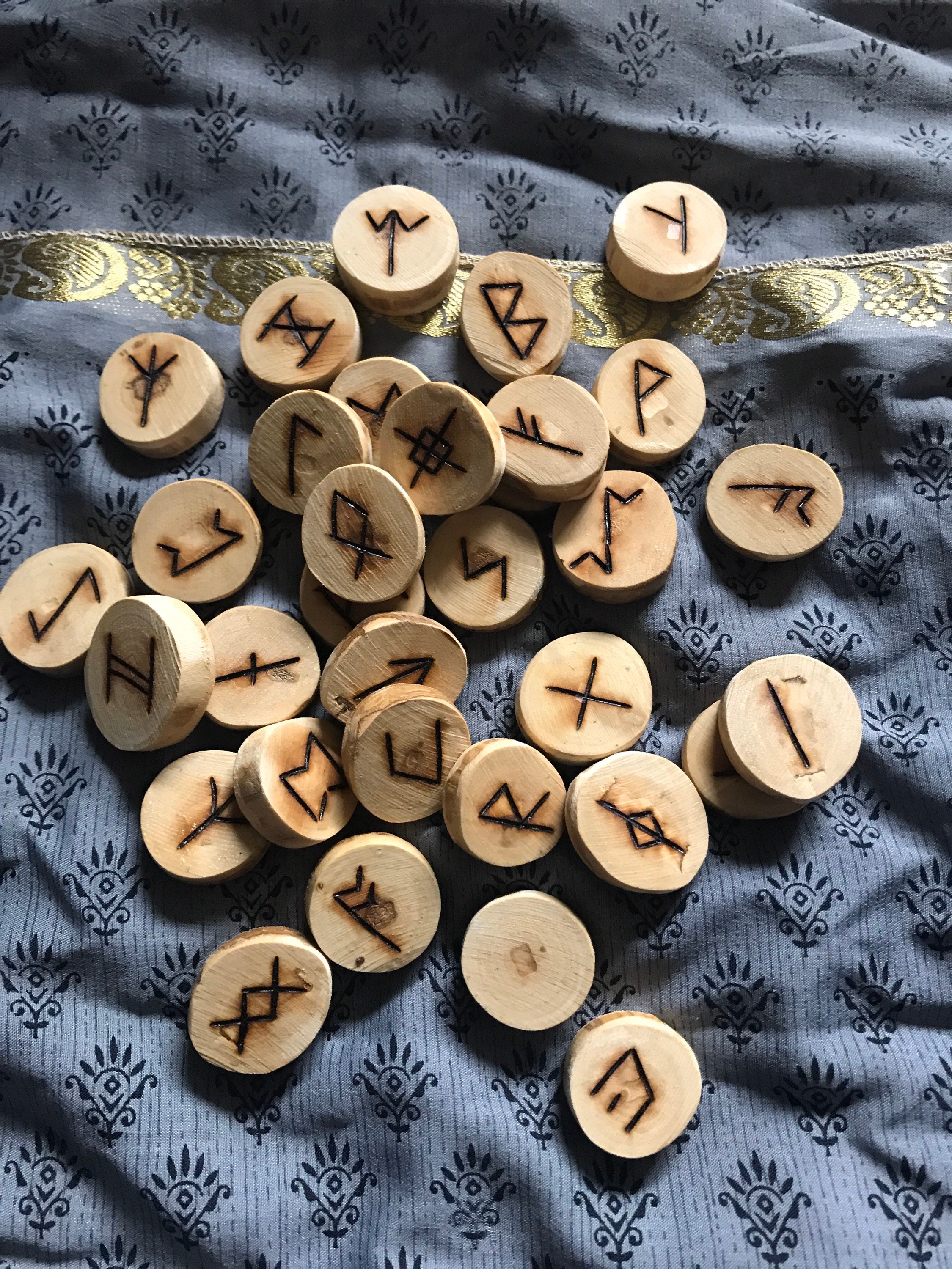Anglo Saxon Rune Stones 33 Divination Runes Wooden Runic | Etsy