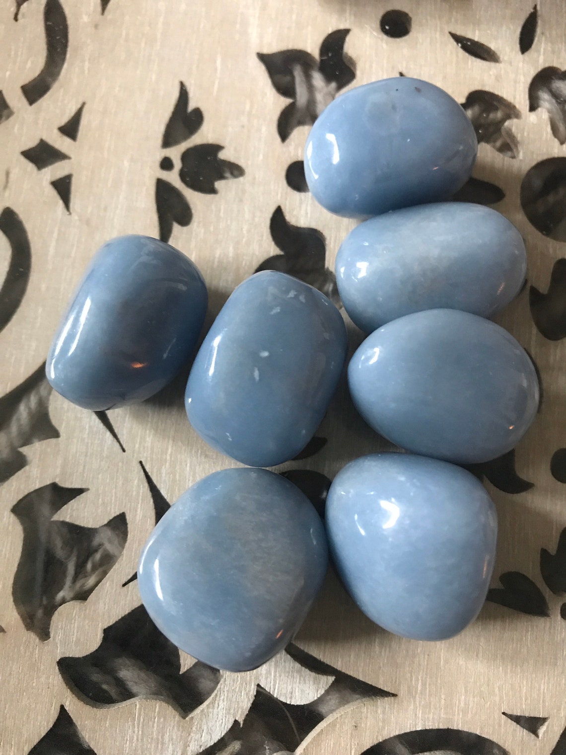 Blue Anhydrite Angelite Tumble Stones Reiki Chakra Healing | Etsy