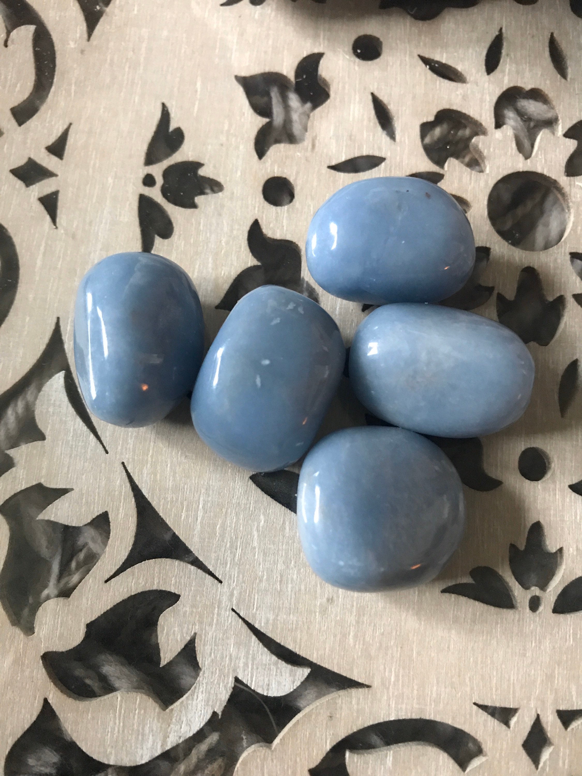 Blue Anhydrite Angelite Tumble Stones Reiki Chakra Healing | Etsy