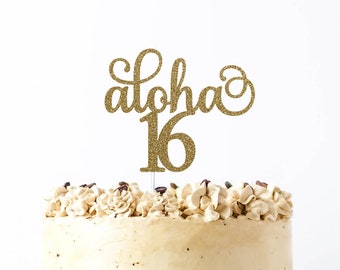 Aloha 30 Cake Topper Happy 30th Cake Topper Aloha Cake - Etsy