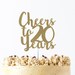 Cheers to 20 Years Cake Topper, 20 Years Loved, 20 Years Blessed, Happy ...