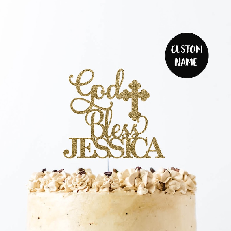 God Bless Cake Topper - Etsy