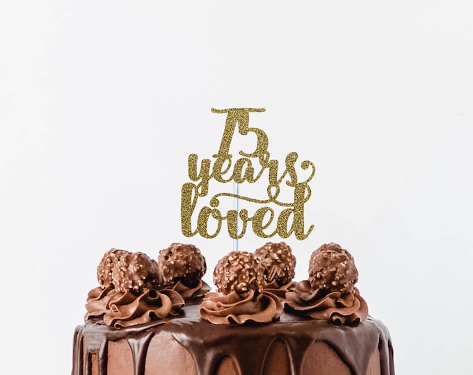 45 years loved 45th birthday cake topper happy 45th cake | Etsy