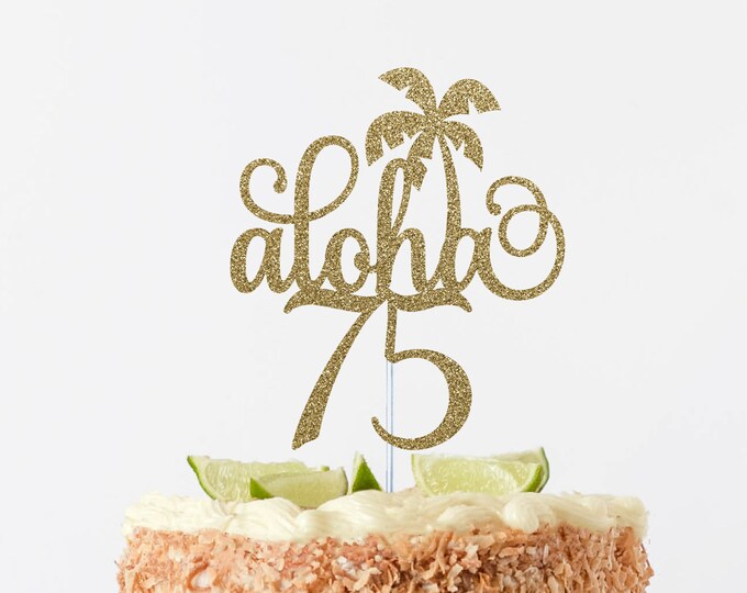 75 Years Loved 75th Birthday Cake Topper Happy 75th Cake - Etsy