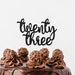 Twenty Three Cake Topper, 23rd Birthday Decor, Custom Birthday Cake ...