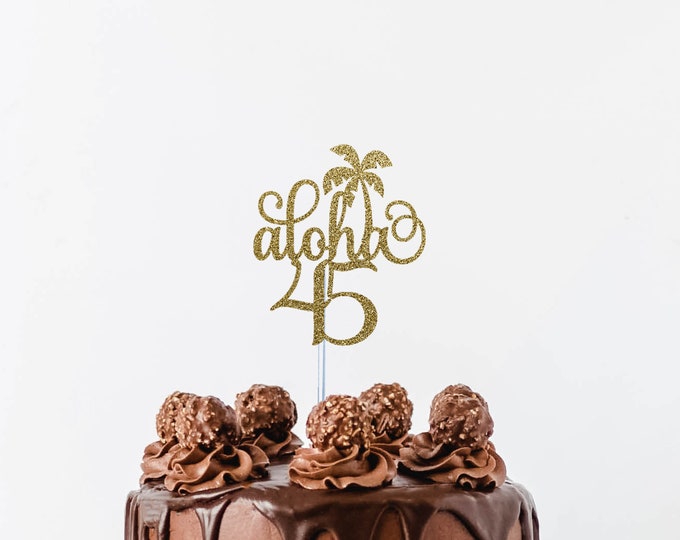 Cheers to 45 Years 45th Birthday Cake Topper Happy 45th Cake - Etsy