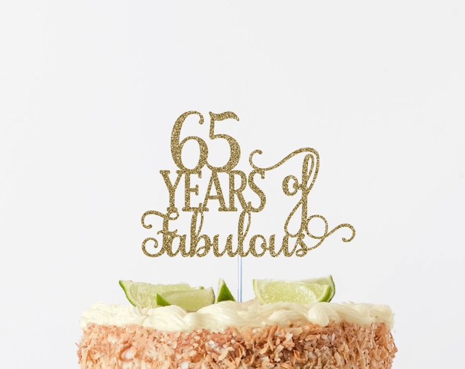 65 Years Loved Cake Topper 65th Birthday Cake Topper 65th - Etsy