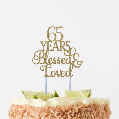 Cheers to 65 Years 65 Years Blessed Banner 65th Birthday - Etsy