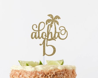 Aloha 30 Cake Topper Happy 30th Cake Topper Alohatopper - Etsy