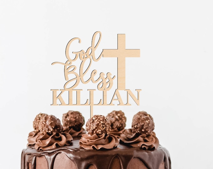 Cross Cake Topper Glitter Cross Cake Topper Baptism Cake - Etsy