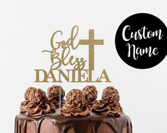 God Bless Cake Topper | Etsy
