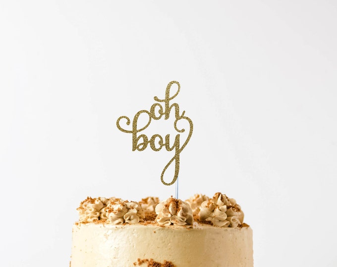 Oh Boy Baby Shower Cake Topper Cake Topper baby Showerbaby - Etsy