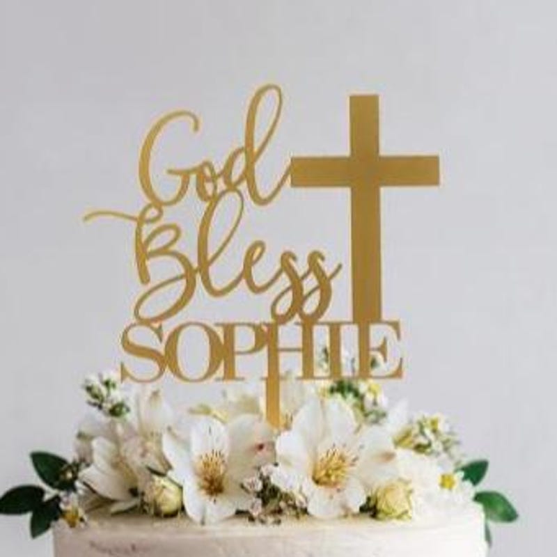Religious Wood Cake Topper - Etsy