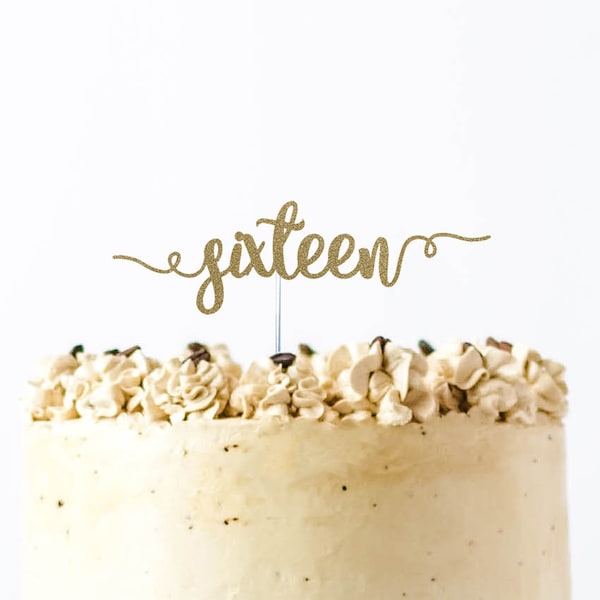 16 Cake Topper - Etsy