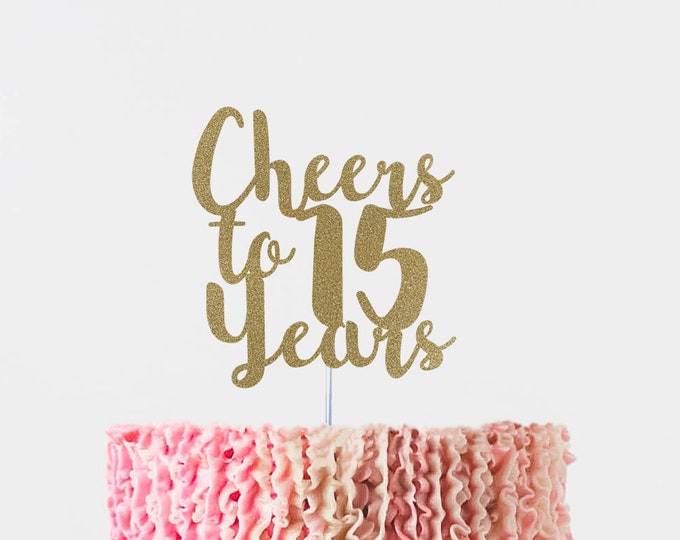 10 Years Loved Cake Topper Cheers to 10 years 10 Years | Etsy
