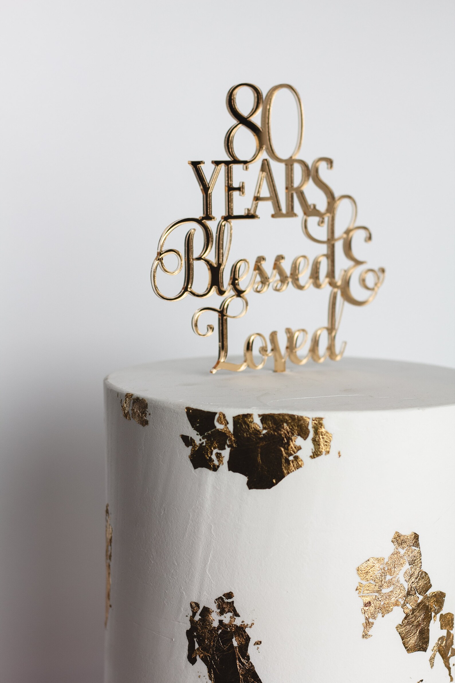 80 Years Blessed & Loved, 80th Birthday, 80th Birthday, 80 Cake Topper ...