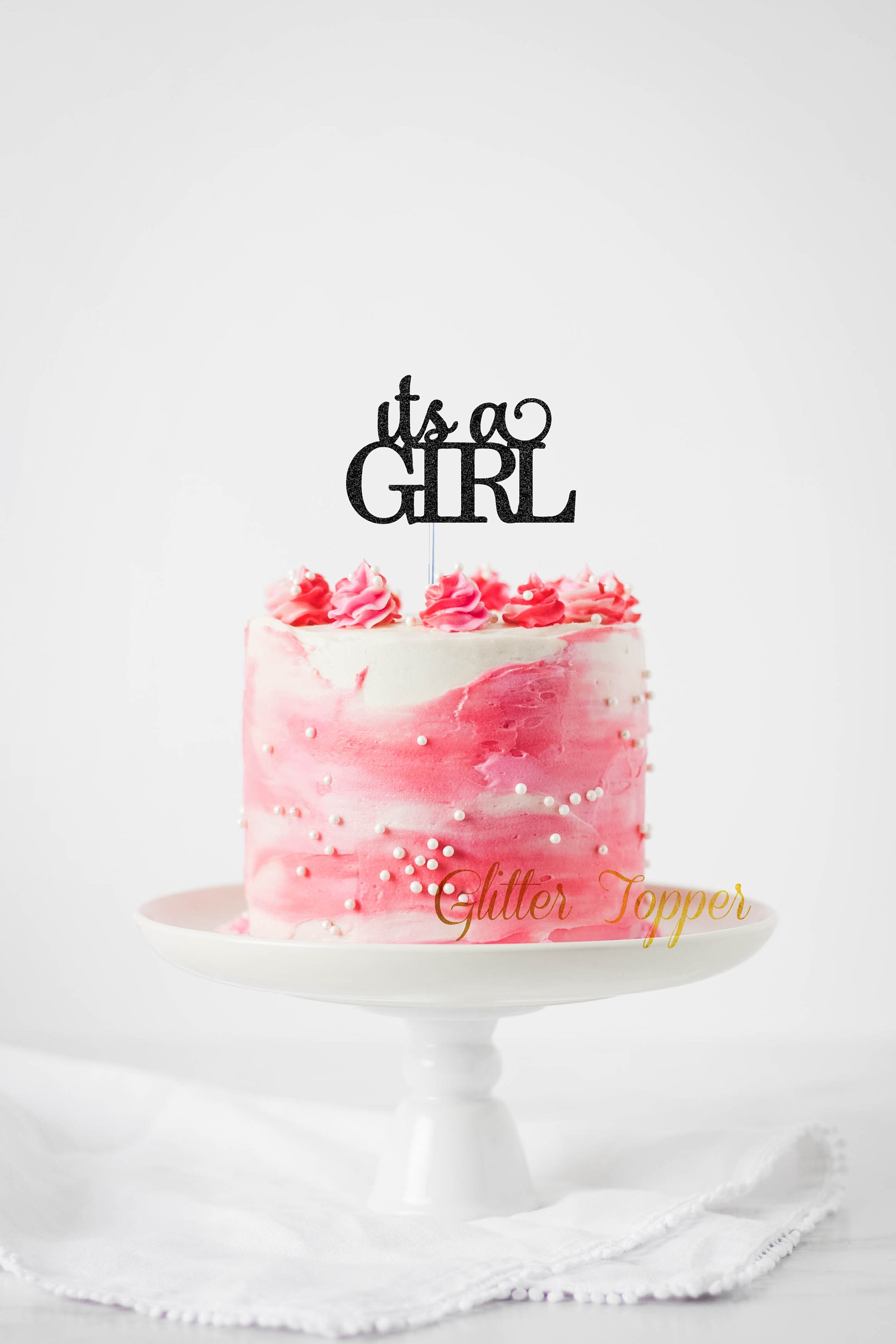Its a Girl Cake Topper Baby Shower Cake Topper Baby Girl - Etsy