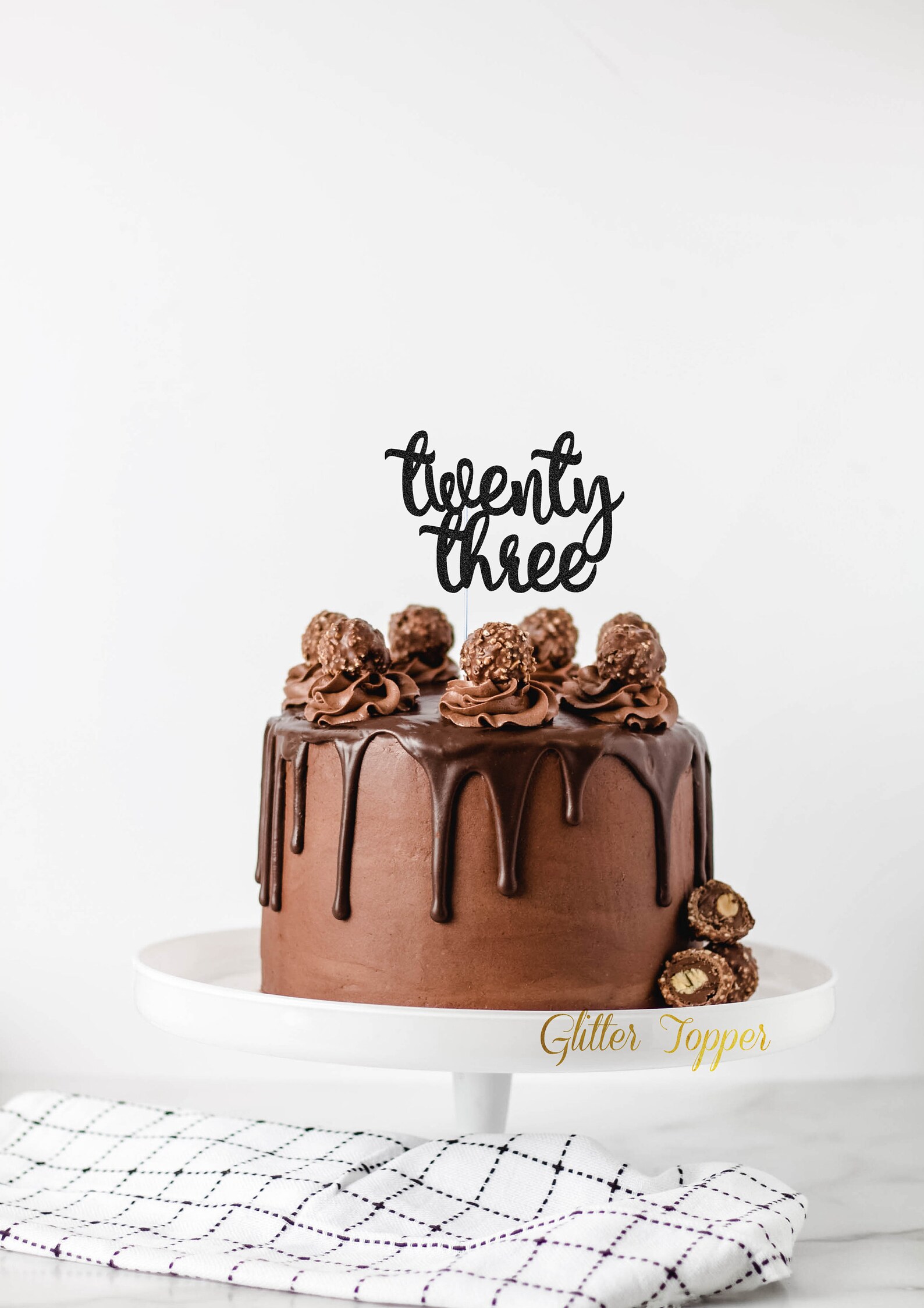 Twenty Three Cake Topper 23rd Birthday Decor Custom Birthday - Etsy