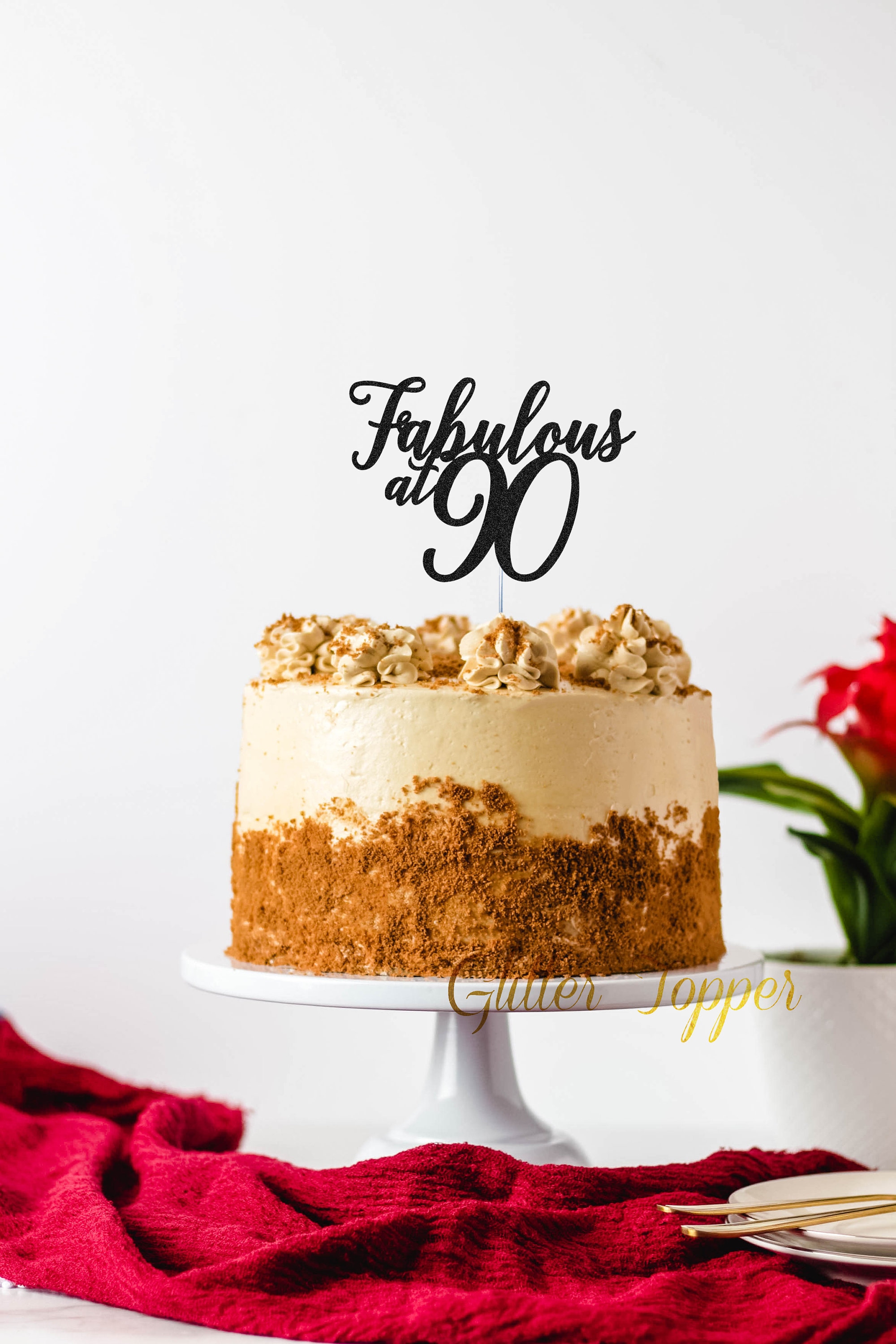 Fabulous at 90 Cake Topper 90th Birthday Cake Topper Ninety - Etsy