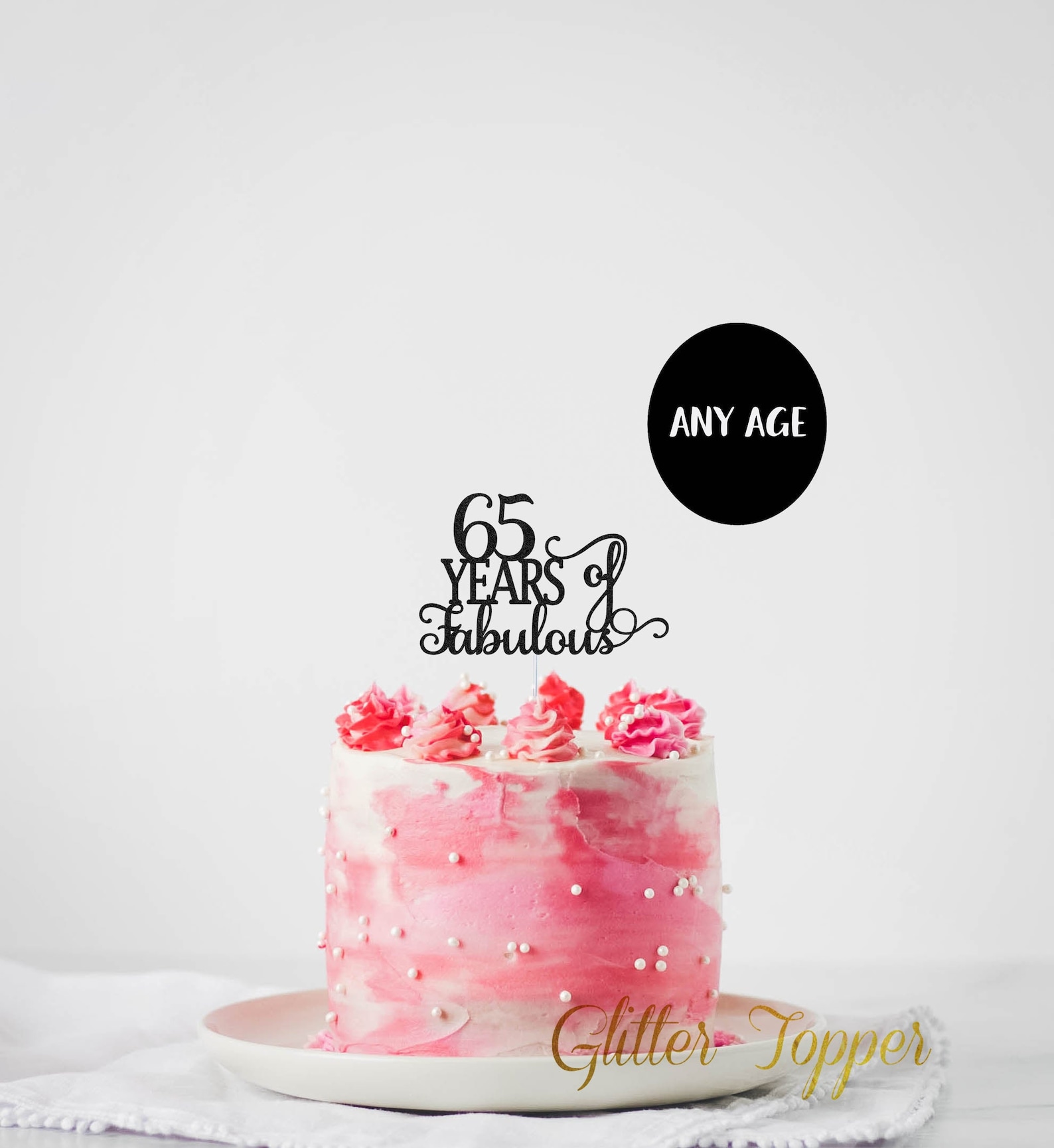 65 Years of Fabulous 65th Birthday Cake Topper 65th - Etsy