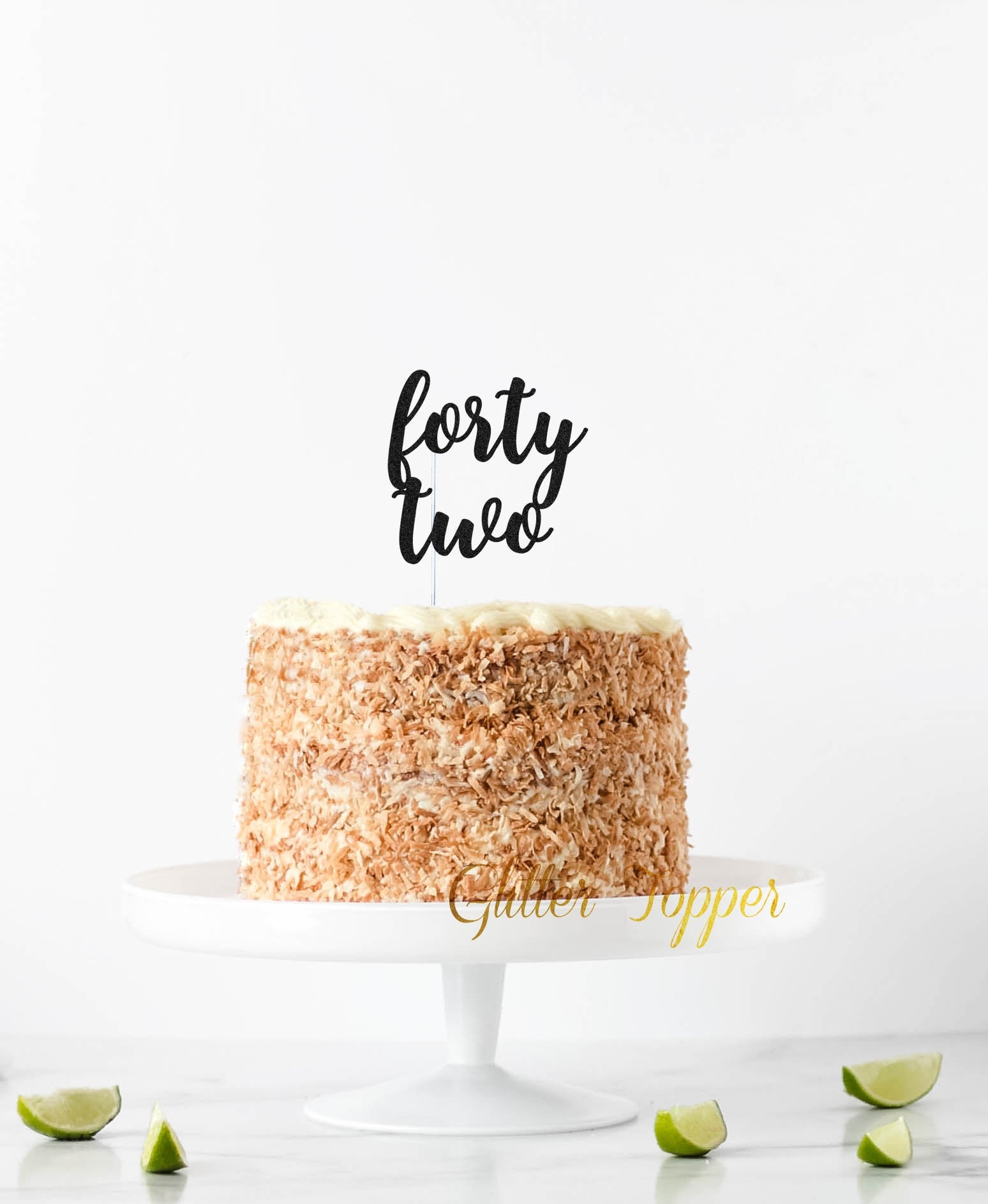 Forty Two Cake Topper 42 Years Blessed & Loved 42nd Birthday - Etsy