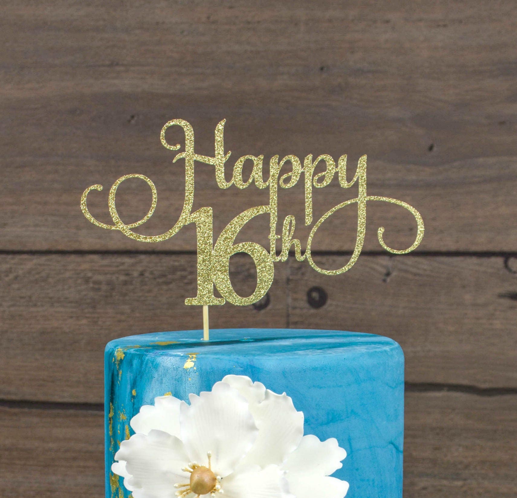 Sixteen Cake Topper 16 birthday decorations birthday cake | Etsy