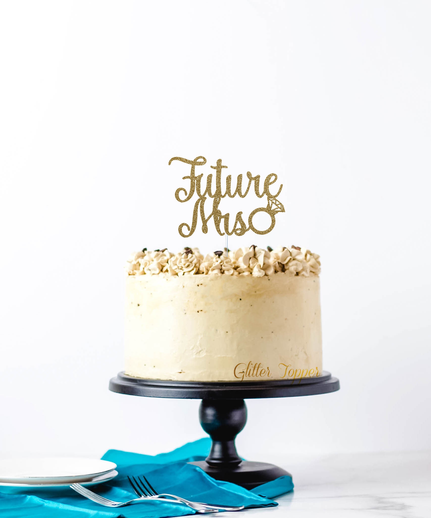 Future Mrs Cake Topper, Bridal Shower Cake Topper, Engagement Party ...