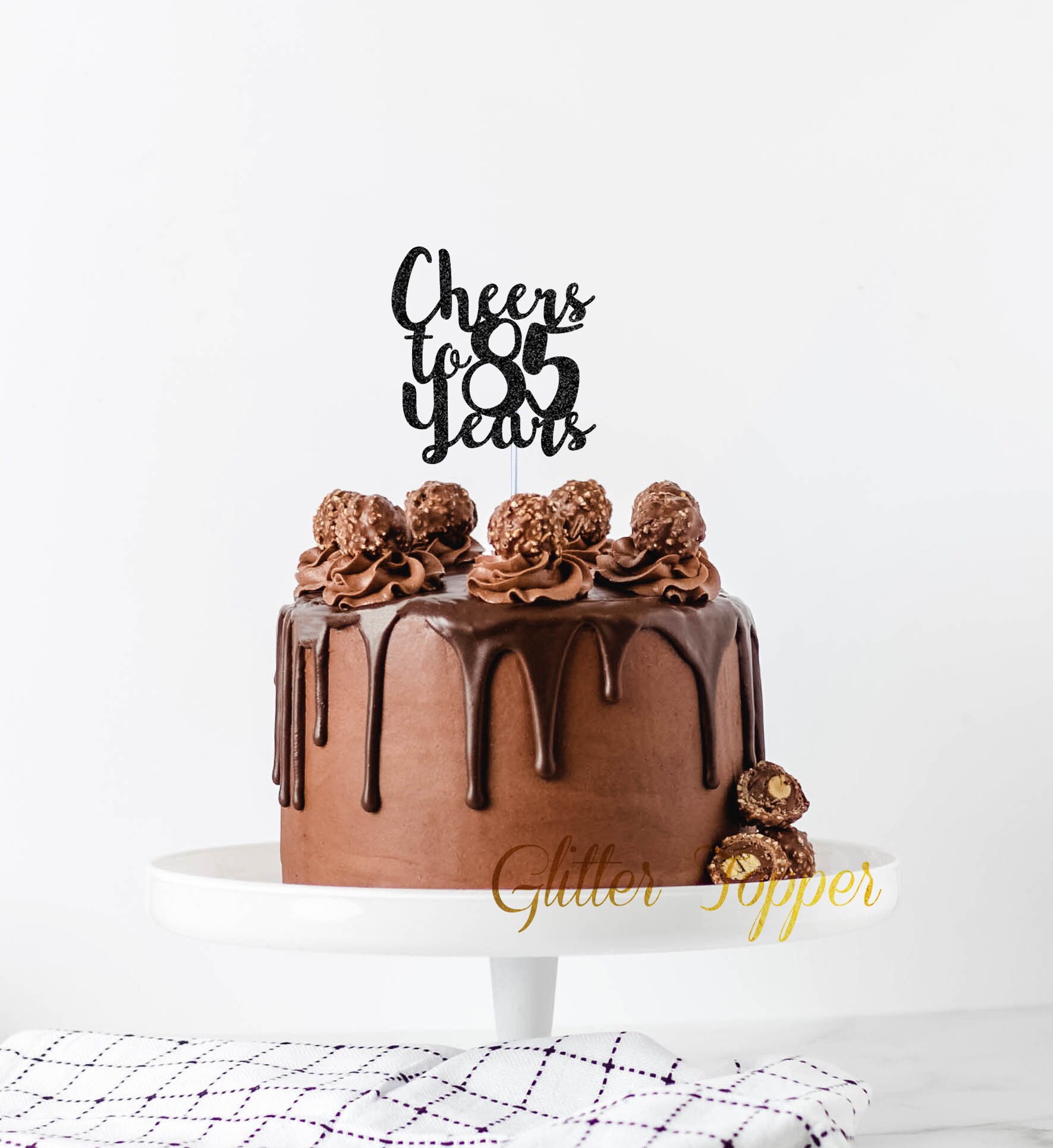 Cheers to 85 Years Cake Topper 85 Years Loved 85th Birthday - Etsy