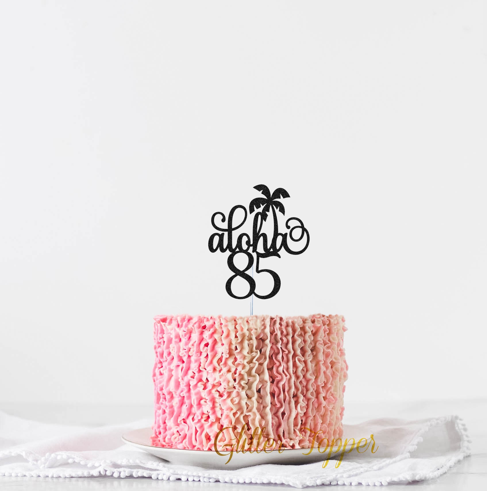 Aloha 85 cake topper happy 85th cake topper Aloha Topper | Etsy