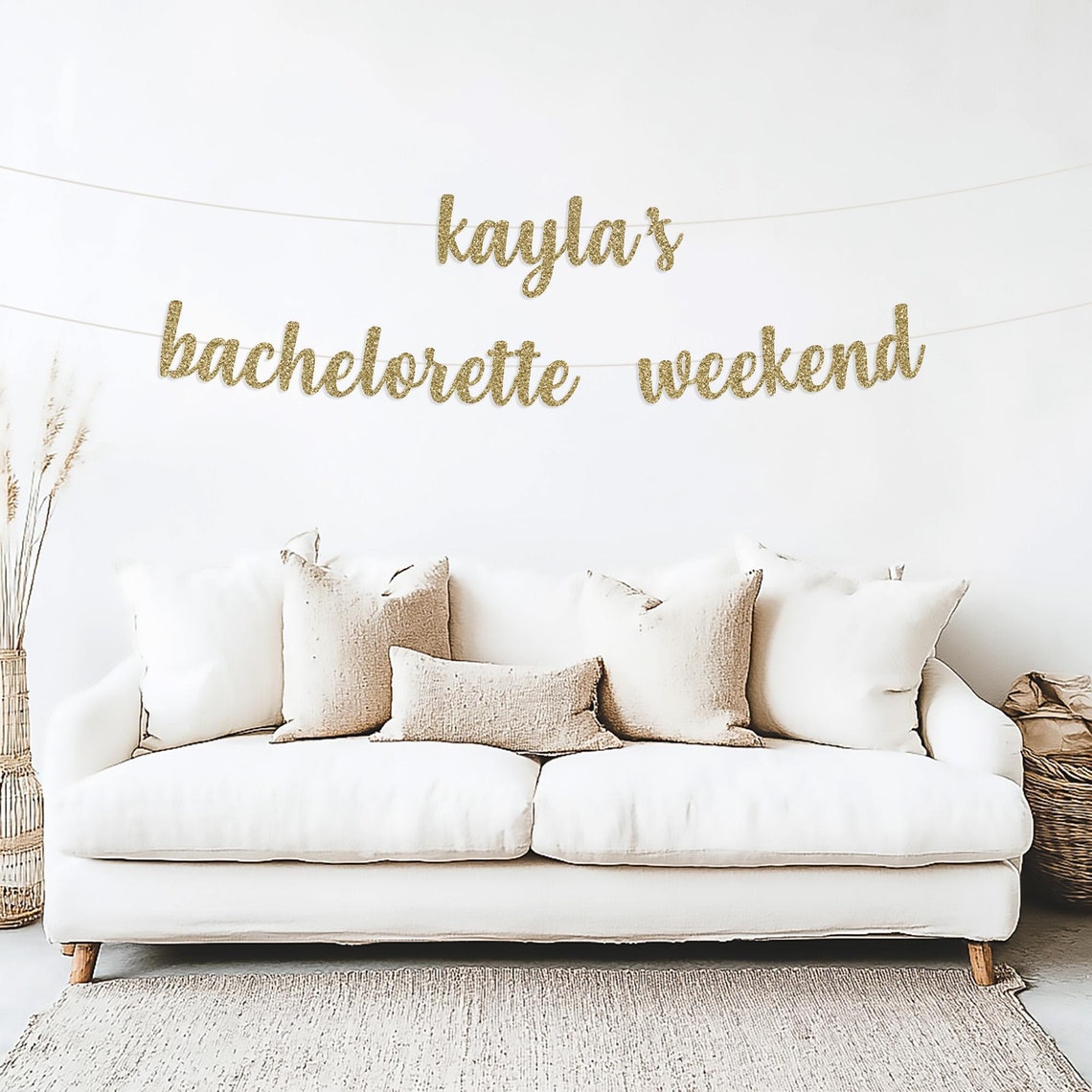 Bachelorette Weekend Banner, Custom Personalized, Bach Weekend Sign ...