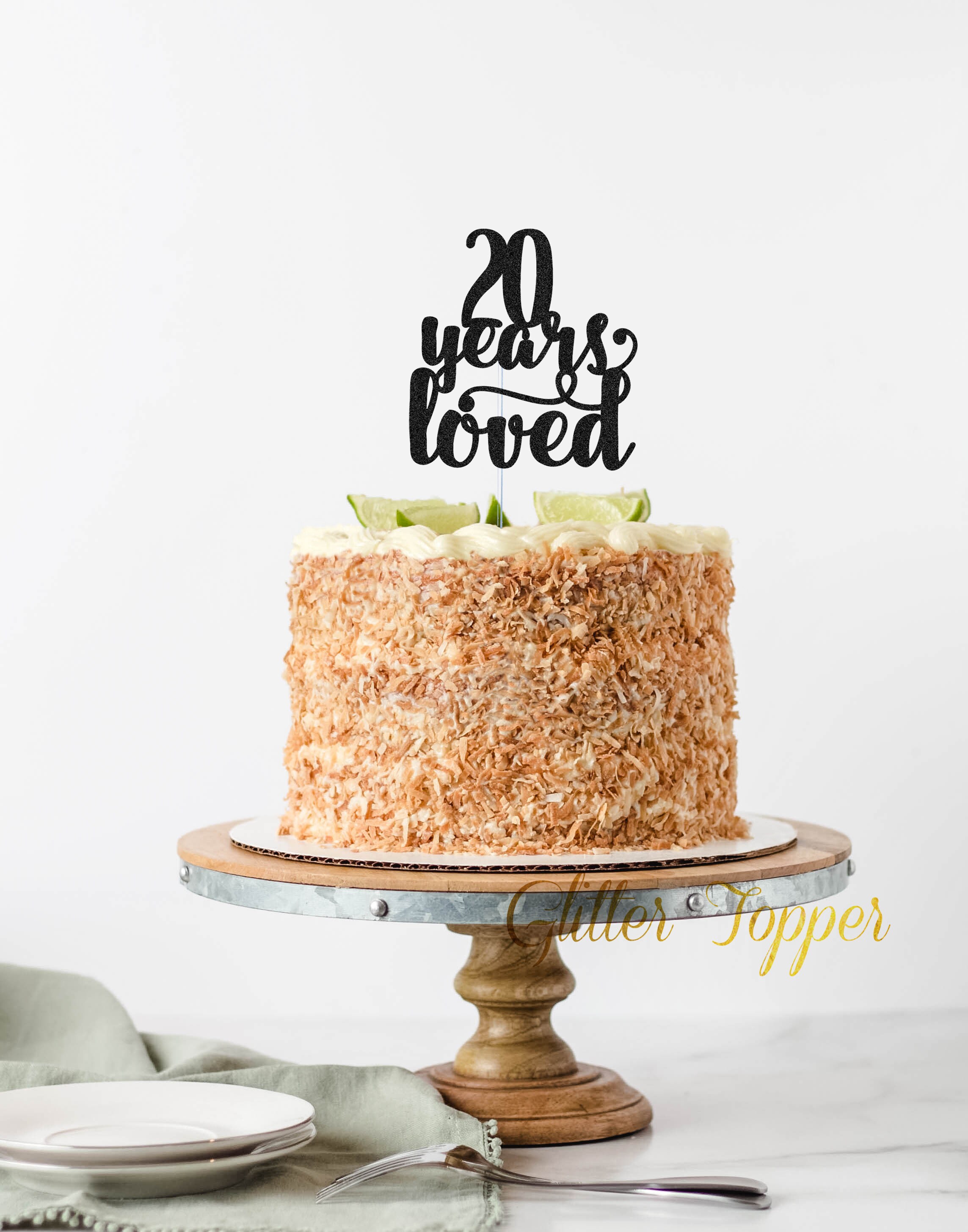20 Years Loved 20th Birthday 20th Birthday 20 Cake Topper - Etsy