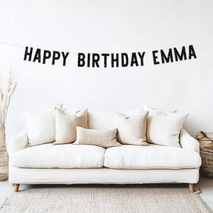 Custom Happy Birthday Banner, Personalized Name, Birthday Party Decor ...