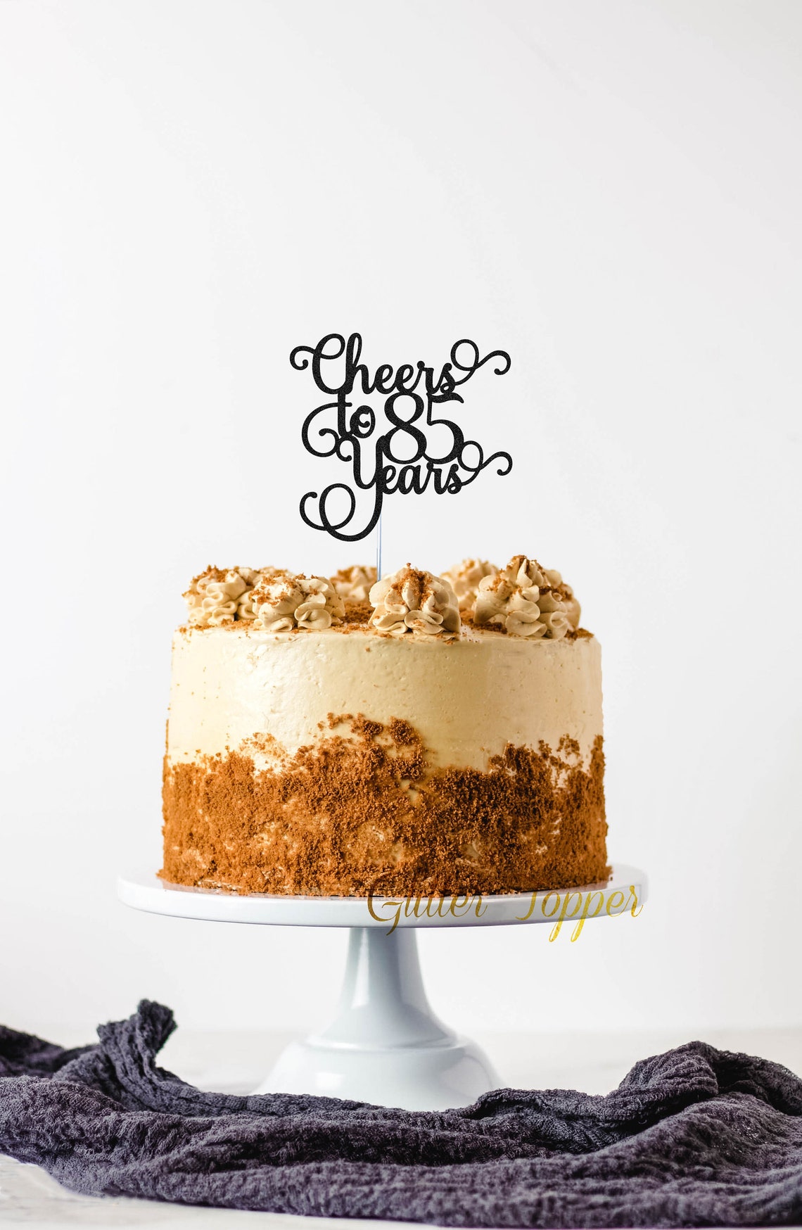 Cheers to 85 Years Cake Topper 85 Years Loved 85th Birthday | Etsy